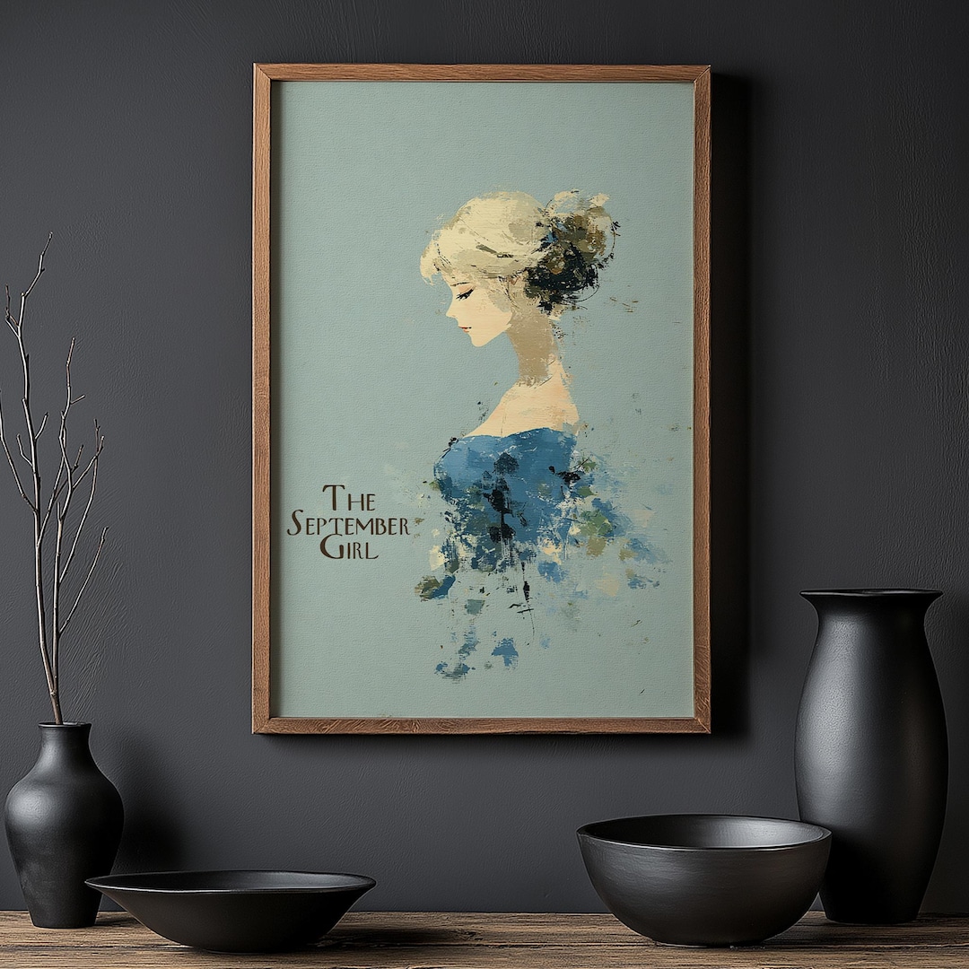 September Birth Month Girl Art Print | Personalized Birthday Gift ...