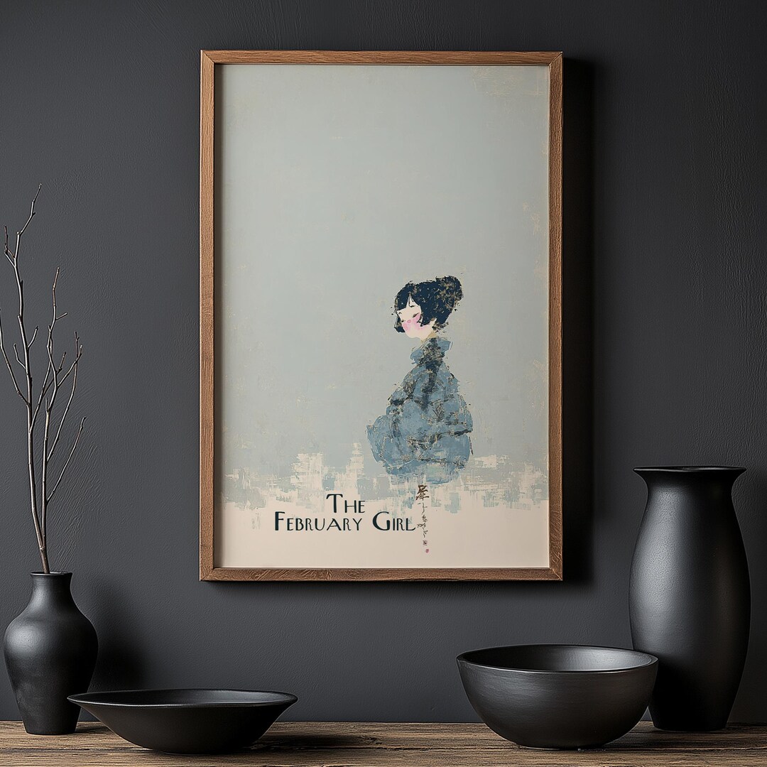 February Birth Month Girl Art Print | Personalized Birthday Gift ...