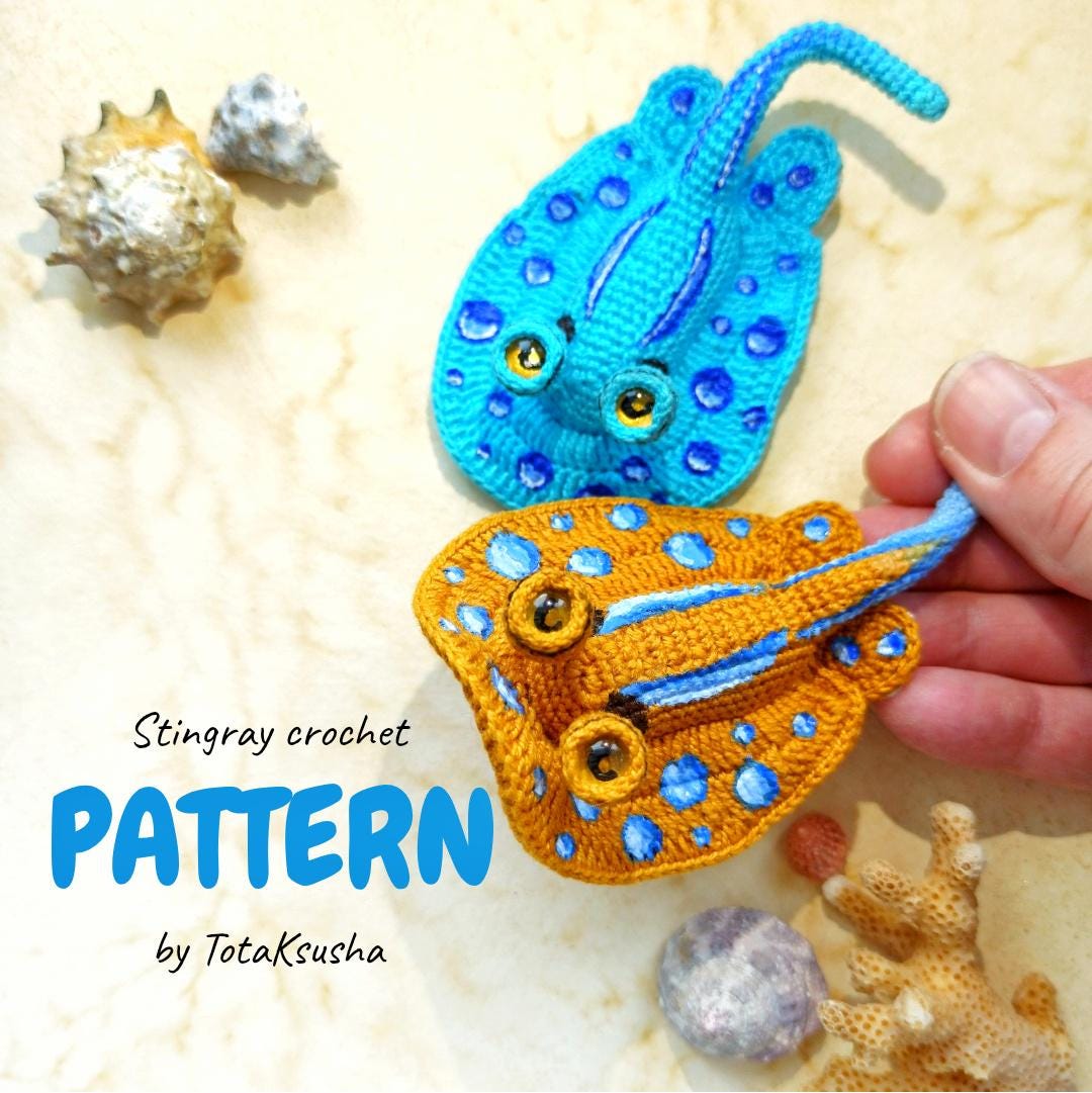 Stingray PDF Pattern. Crochet Fish Pattern. Including Process for ...