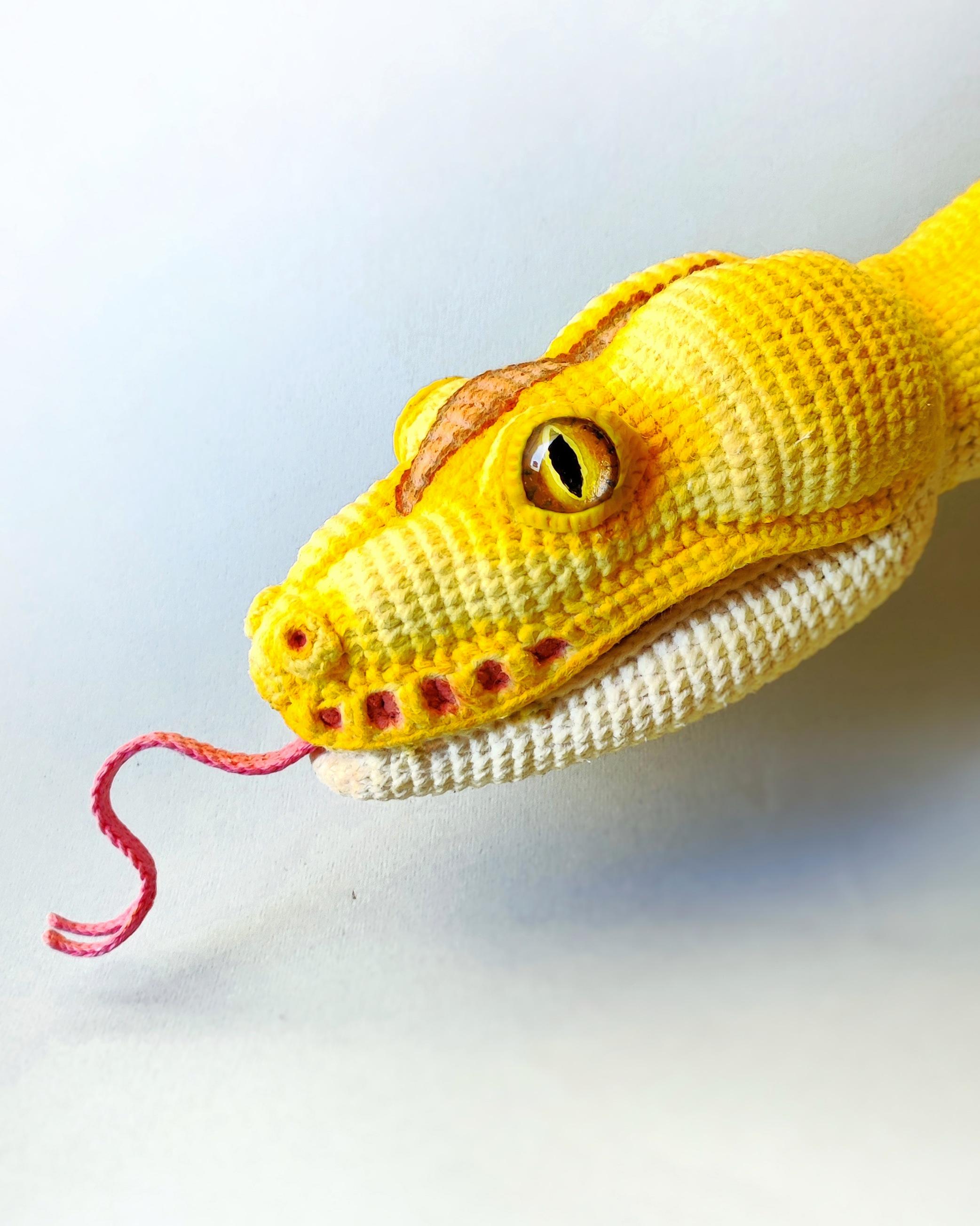 Crochet Pattern Royal Python, Life Size Amigurumi Snake, Big Toy ...