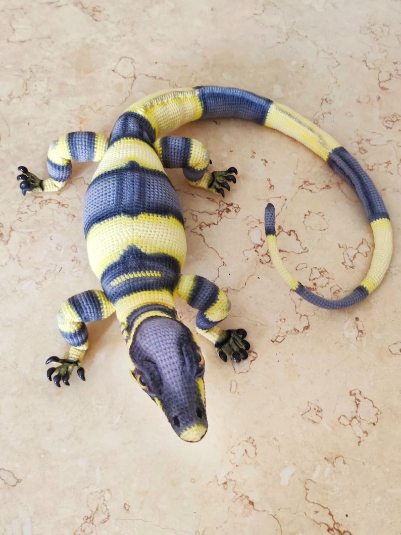 CROCHET PATTERN Monitor Lizard, Life Size Dragon, Realistic Amigurumi ...