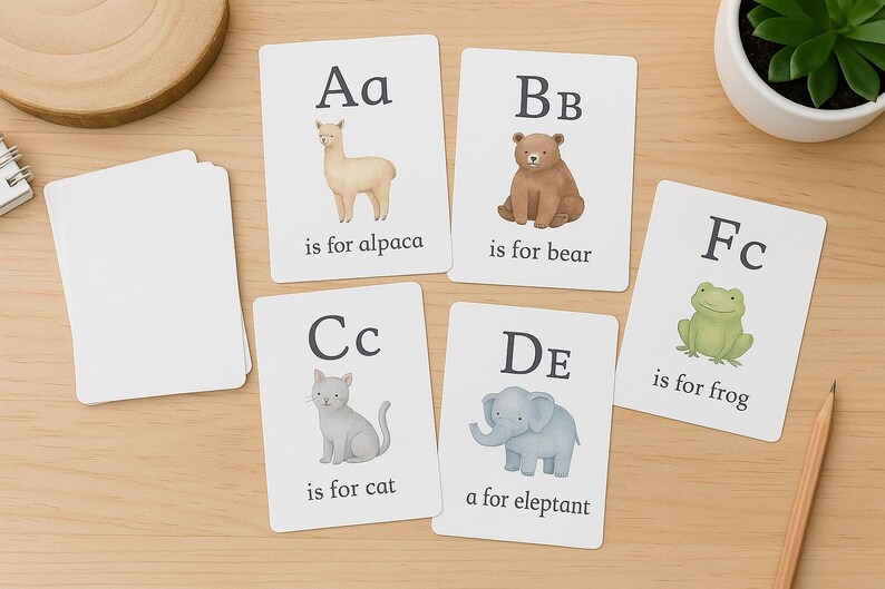 Animal Alphabet Flashcards – A-Z Printable for Kids | ABC Learning PDF ...