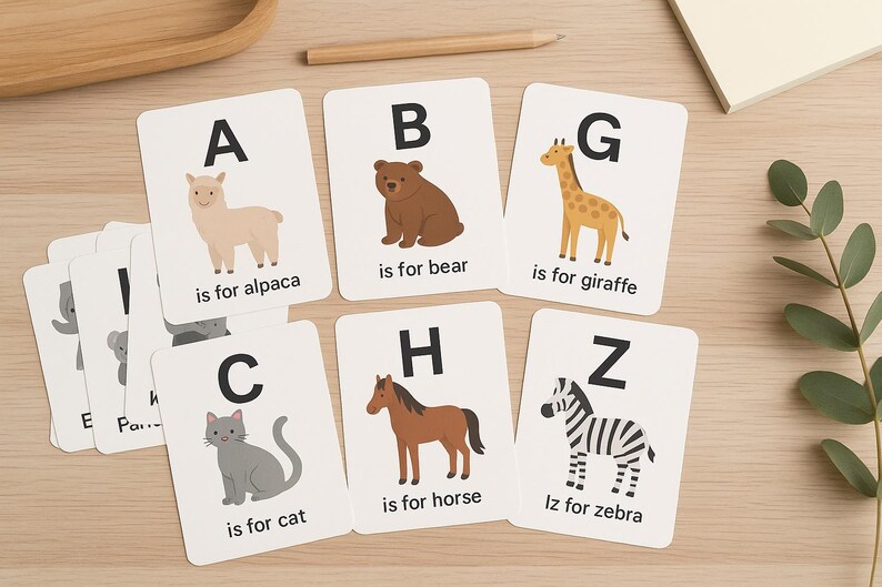 Animal Alphabet Flashcards – A-Z Printable for Kids | ABC Learning PDF ...