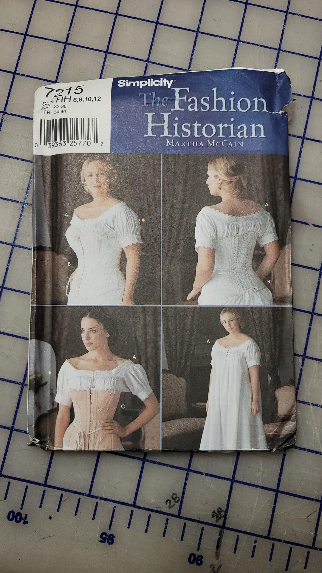 Simplicity Fashion Historian Sewing Pattern #7215 - Size HH 6-8-10-12 ...