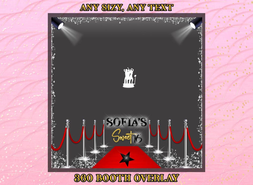 360 Red Carpet Photobooth Overlay Sweet 16 Template 360 Bday Video ...