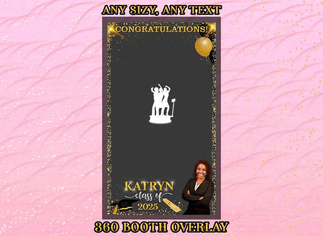 Graduation 360 Photobooth Template Overlay - Etsy