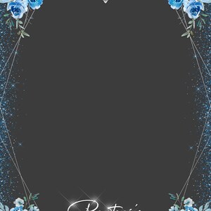 360 Baptism Overlay Photo Booth Blue Flowers Template 360 Video Booth ...
