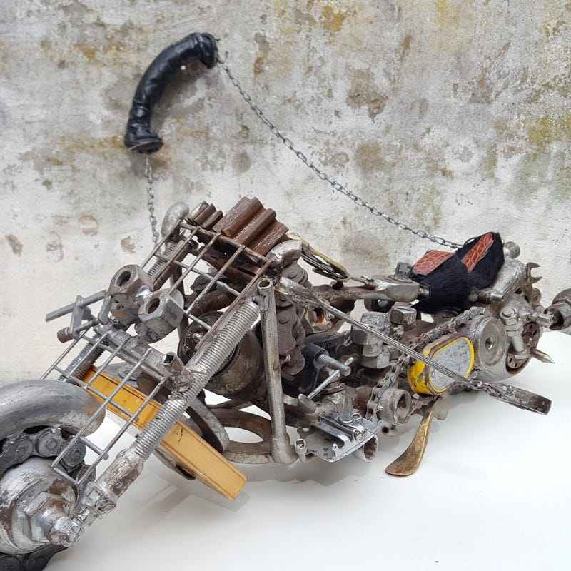 Motorcycle Sculpture - Etsy