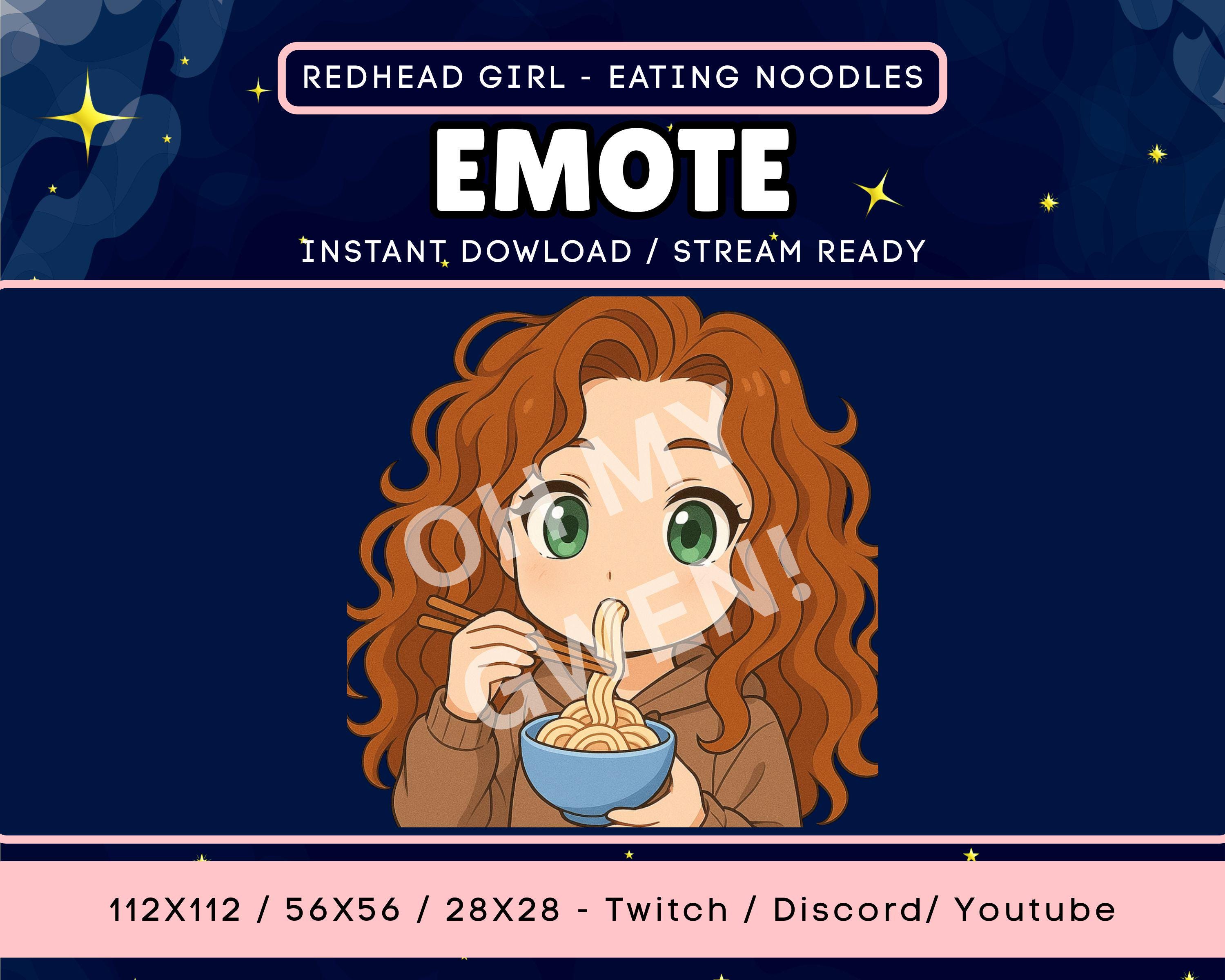 Ramen Noodle Twitch Discord Emote | Cute Kawaii Chibi Food Emote ...