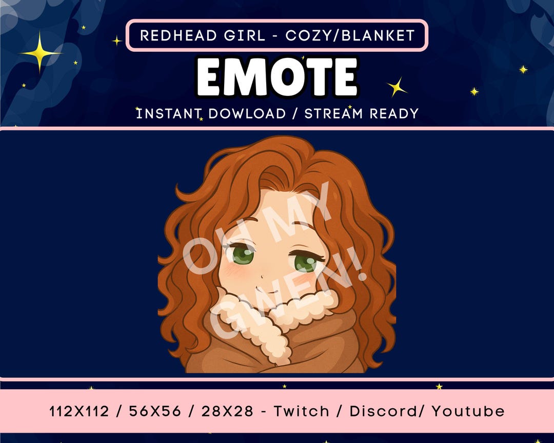 Cozy Blanket Twitch Discord Emote | Cute Kawaii Chibi Snuggle Emote ...