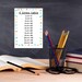 Printable Four Times Table Poster, Times Table Poster, Multiplication ...