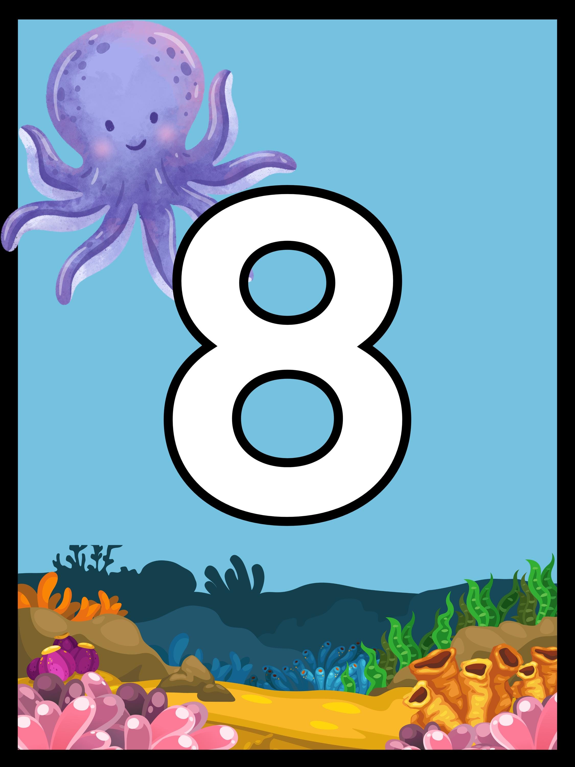 Number Line Posters - Under the Sea - Etsy