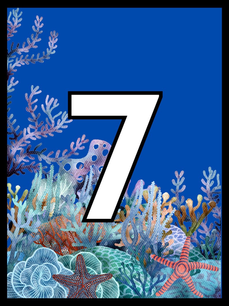Number Line Posters - Under the Sea - Etsy