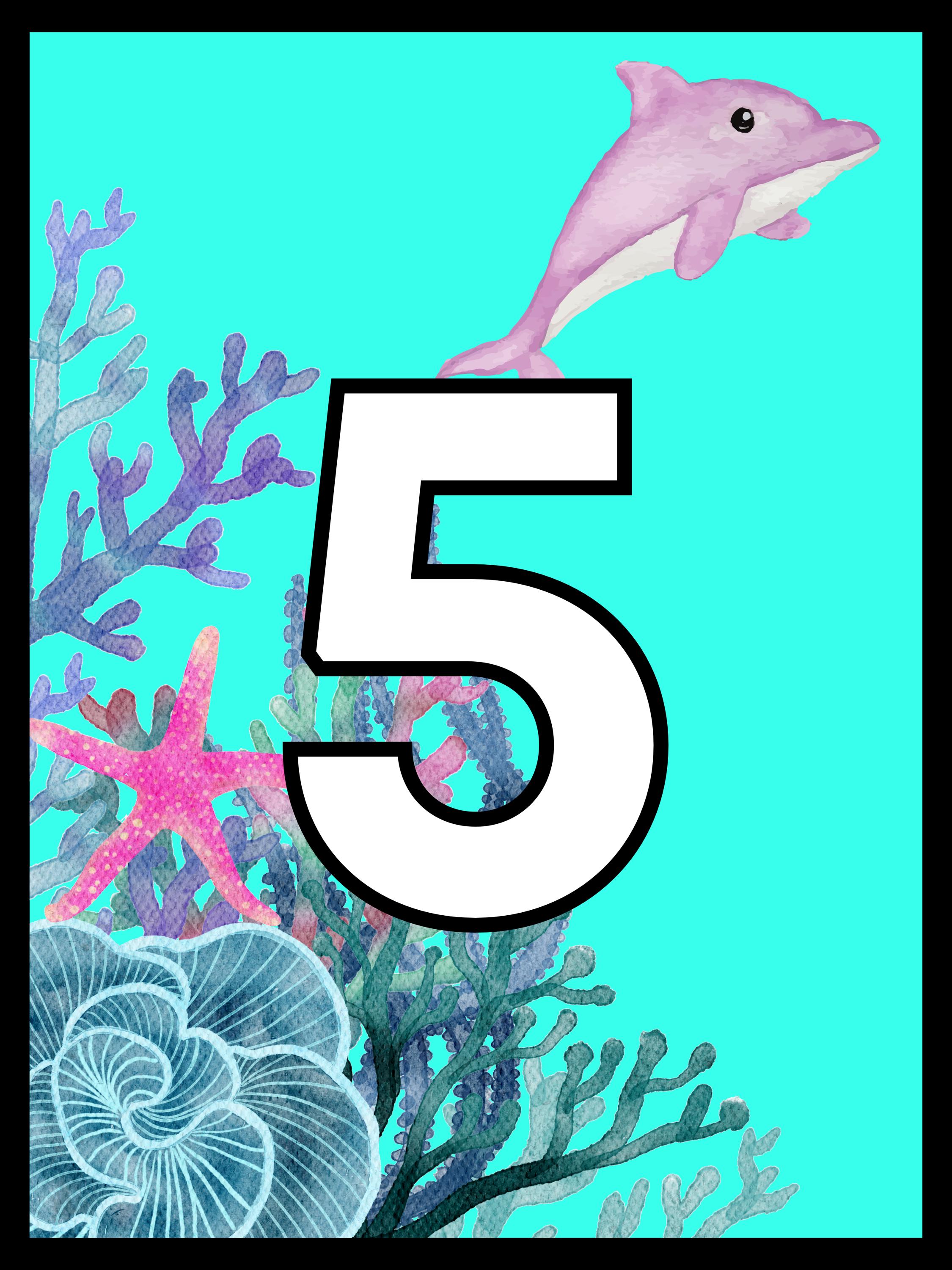 Number Line Posters - Under the Sea - Etsy