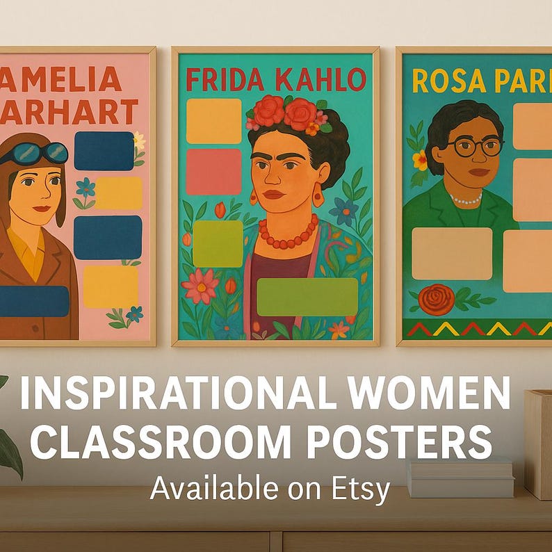 Printable Inspirational Women Poster Set – Frida Kahlo, Rosa Parks ...