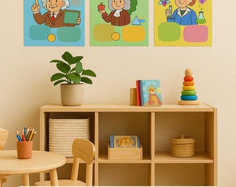 Printable Science Poster Set – Marie Curie, Einstein & Newton – A2 STEM ...