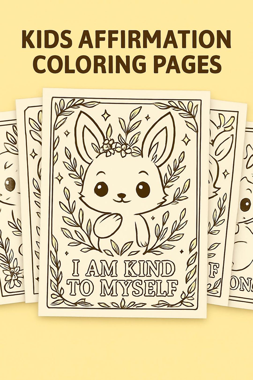 Kids Affirmation Coloring Pages, Printable Positive Coloring Quotes for ...