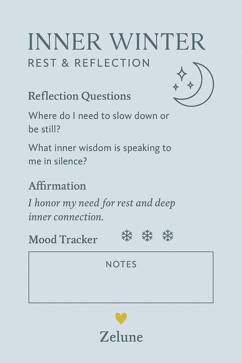 Inner Seasons Journal: Printable Self-reflection Planner - Etsy
