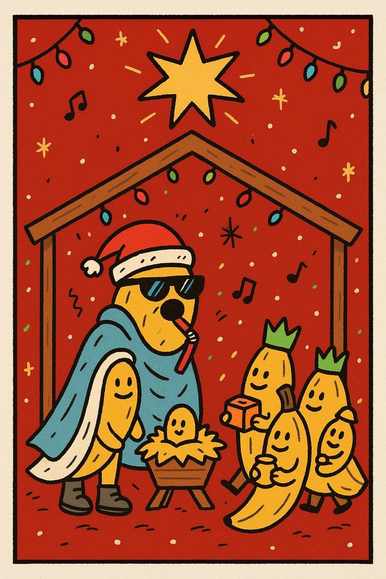 Italian Brainrot Christmas Poster Set – Funny Holiday Wall Art Trio ...