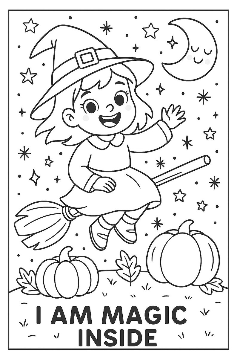 Affirmation Coloring Pages for Kids Halloween – Spooky Self-esteem ...