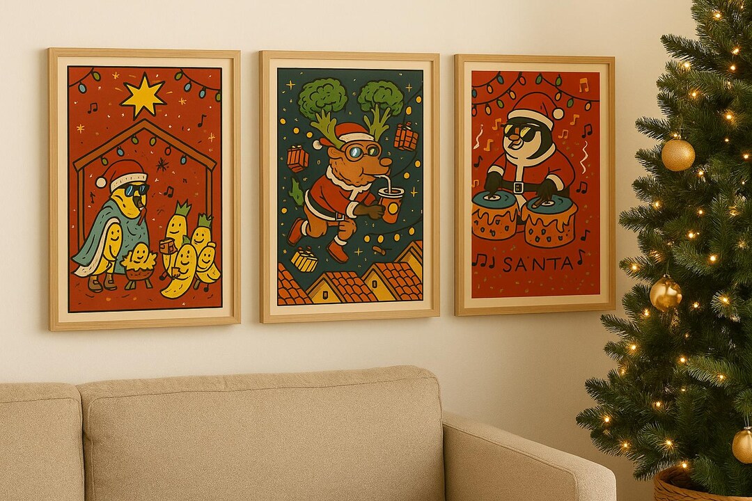 Italian Brainrot Christmas Wall Art, Poster Set Funny | Printable ...
