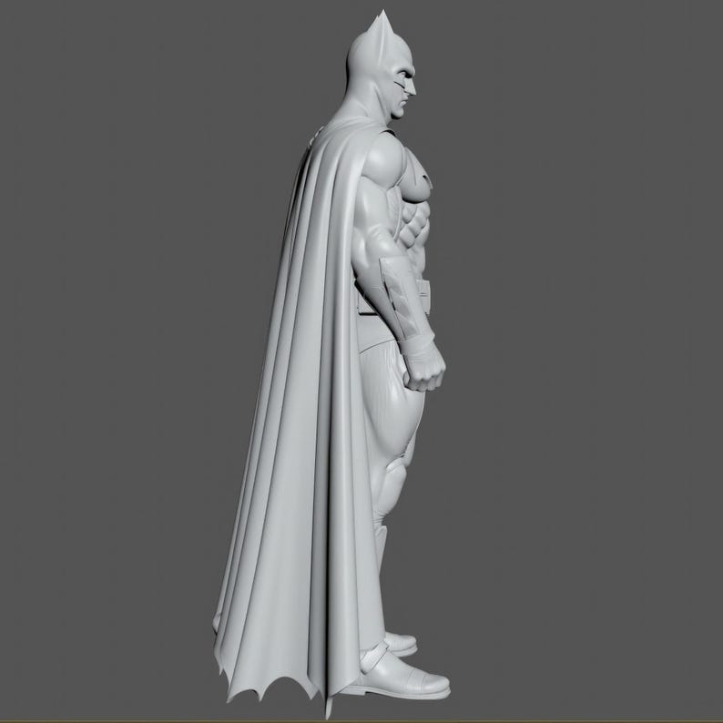 Dark Superhero Figure STL for 3D Print, Superhero Statue STL Printing ...