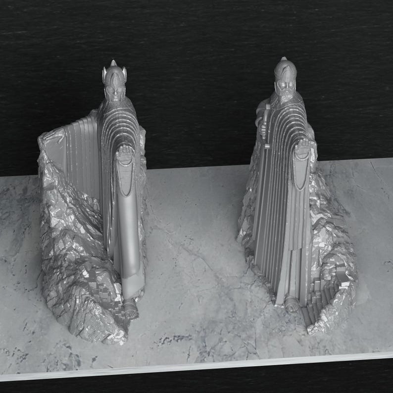 The Argonath LOTR Figures for 3D Print, Argonath Statues Book Support ...