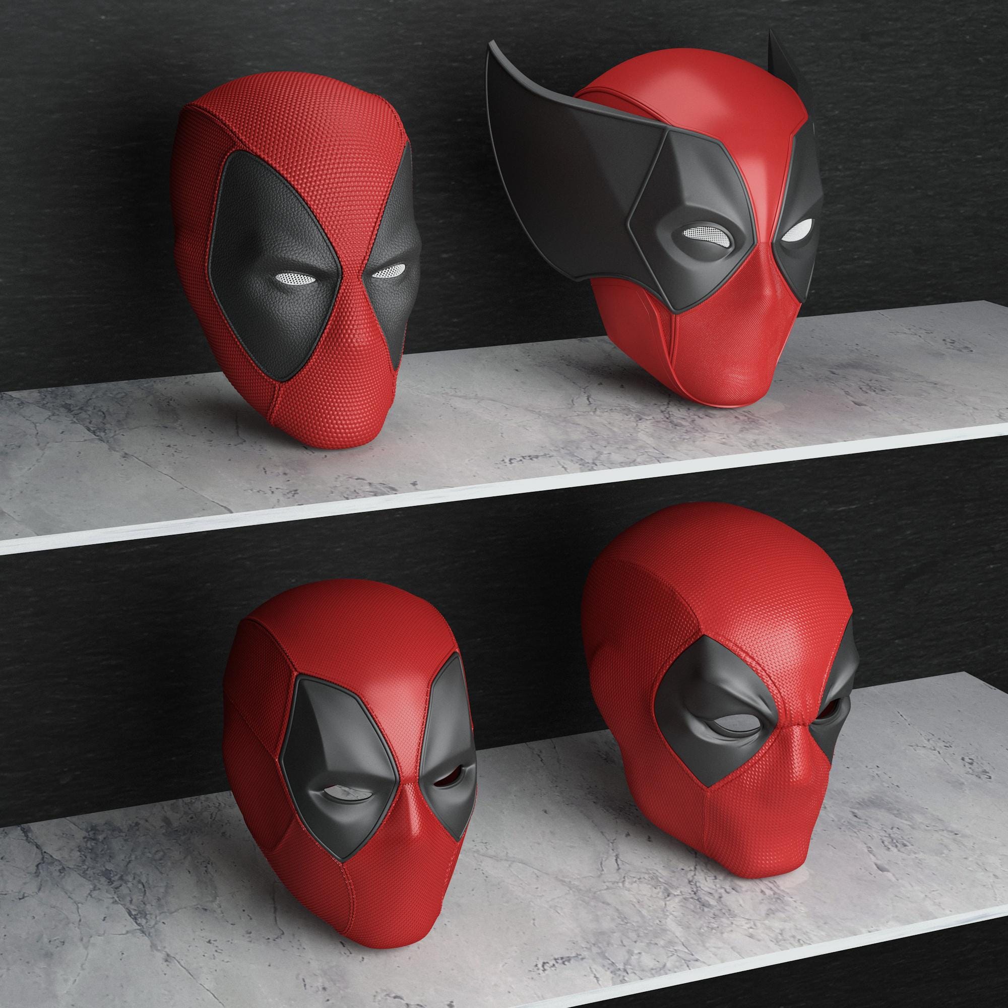 Set of Superhero Masks for 3D Print, Superhero Helmet 3D STL Model ...