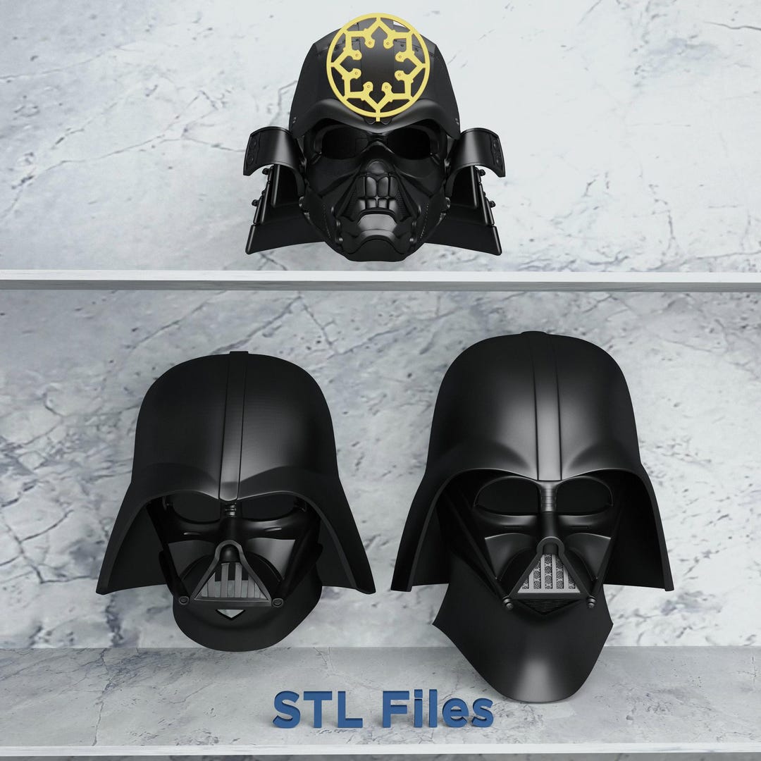 Set of Vader Helmets for 3D Print, Vader Helmet 3D STL Model Print, STL ...