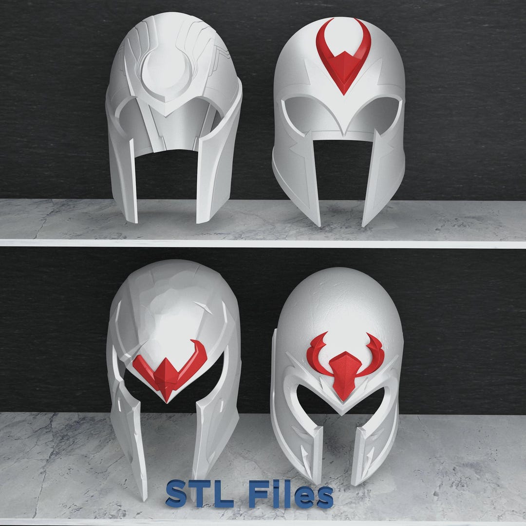Set of Magneto Helmets for 3D Print, Magneto Helmet 3D STL Model Print ...