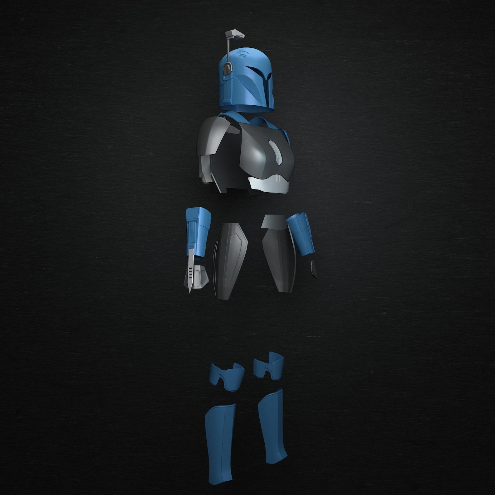 Bo-katan Full Wearable Armor and Helmet for 3D Print, Star War Bo-katan ...