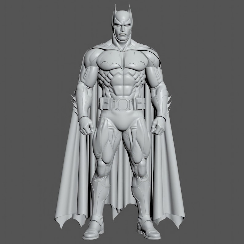 Dark Superhero Figure STL for 3D Print, Superhero Statue STL Printing ...