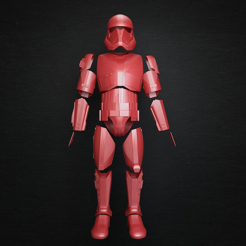 Red Sith Trooper Full Wearable Armor and Helmet for 3D Print, Star War ...