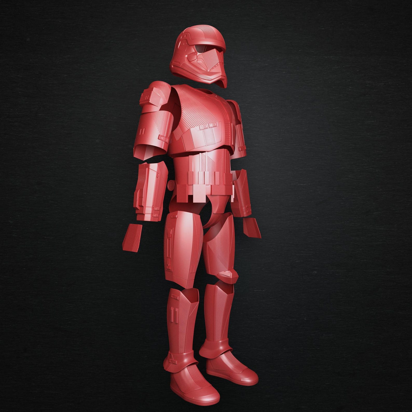 Red Sith Trooper Full Wearable Armor and Helmet for 3D Print, Star War ...