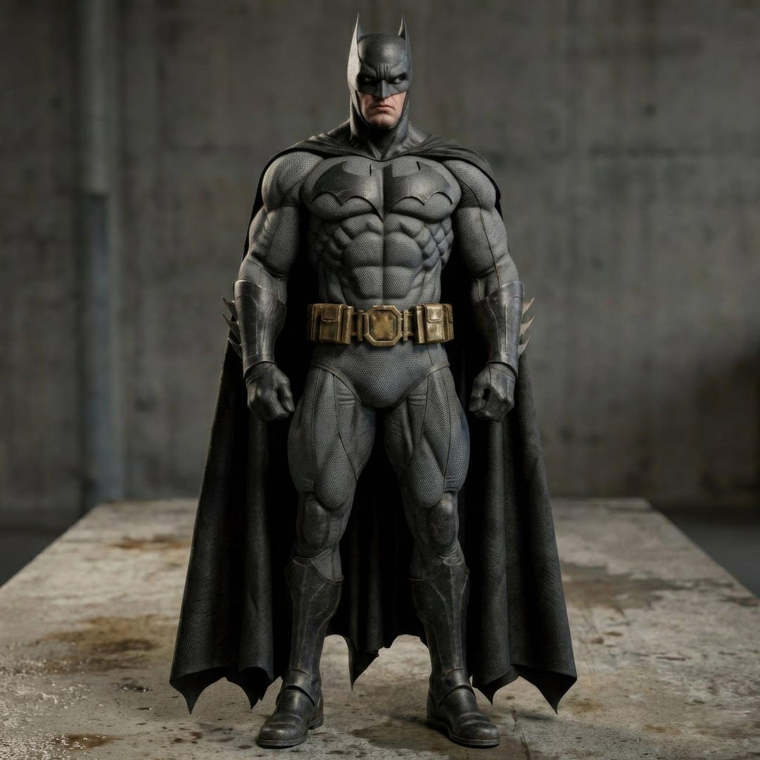 Dark Superhero Figure STL for 3D Print, Superhero Statue STL Printing ...