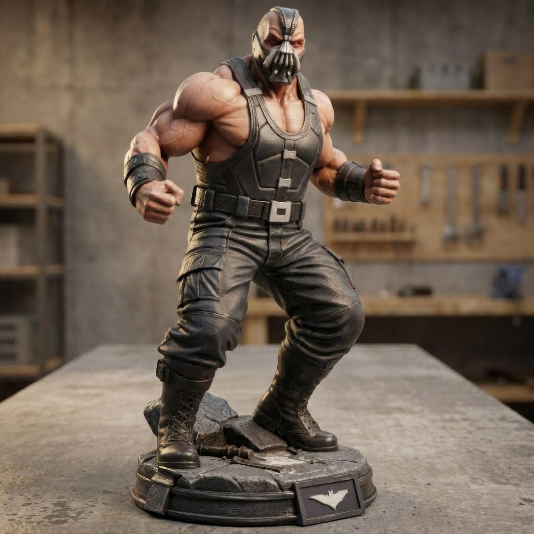Villain Superhero Figure STL for 3D Print, Comic Book Statue STL ...
