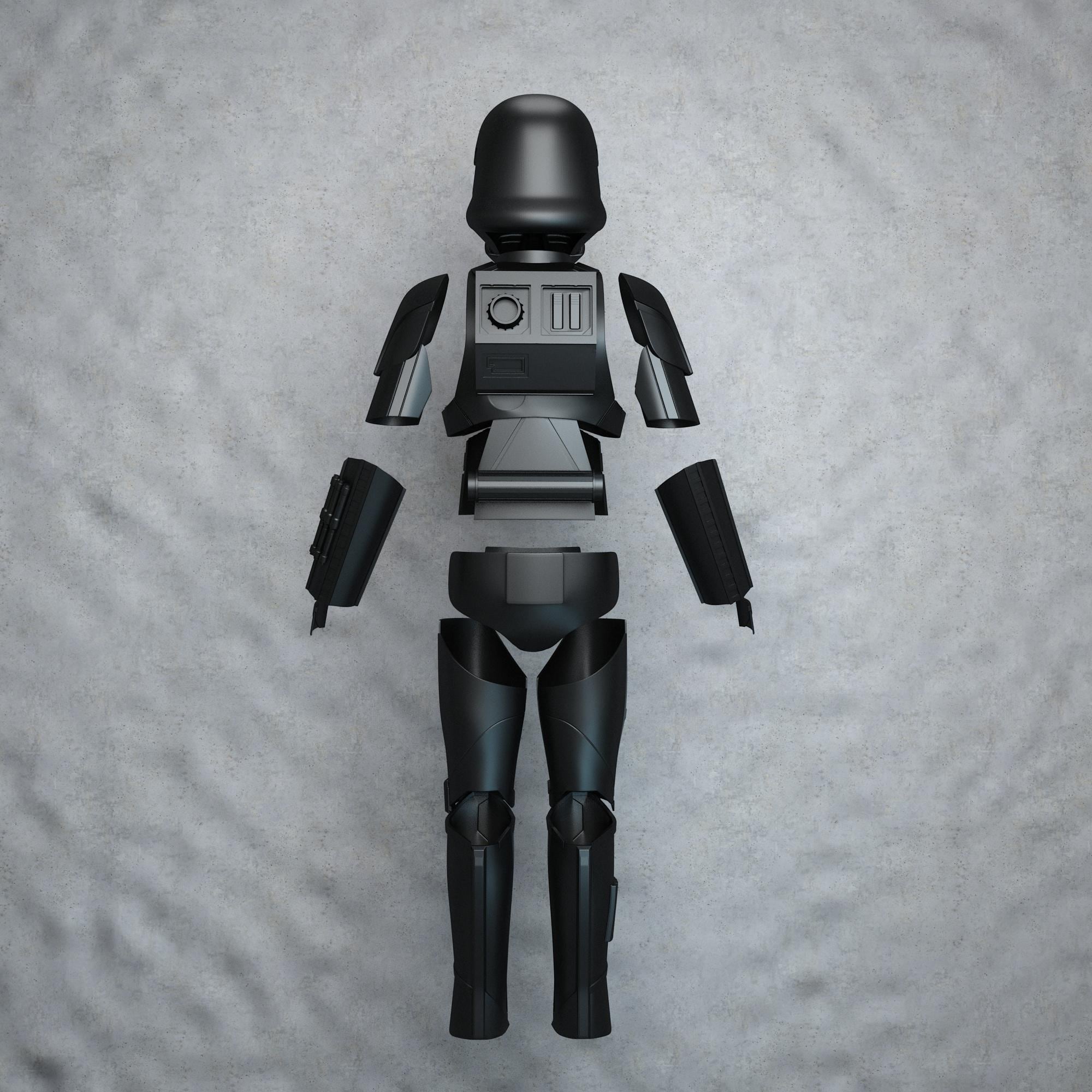 Black Death Trooper Full Wearable Armor and Helmet for 3D Print, Star ...