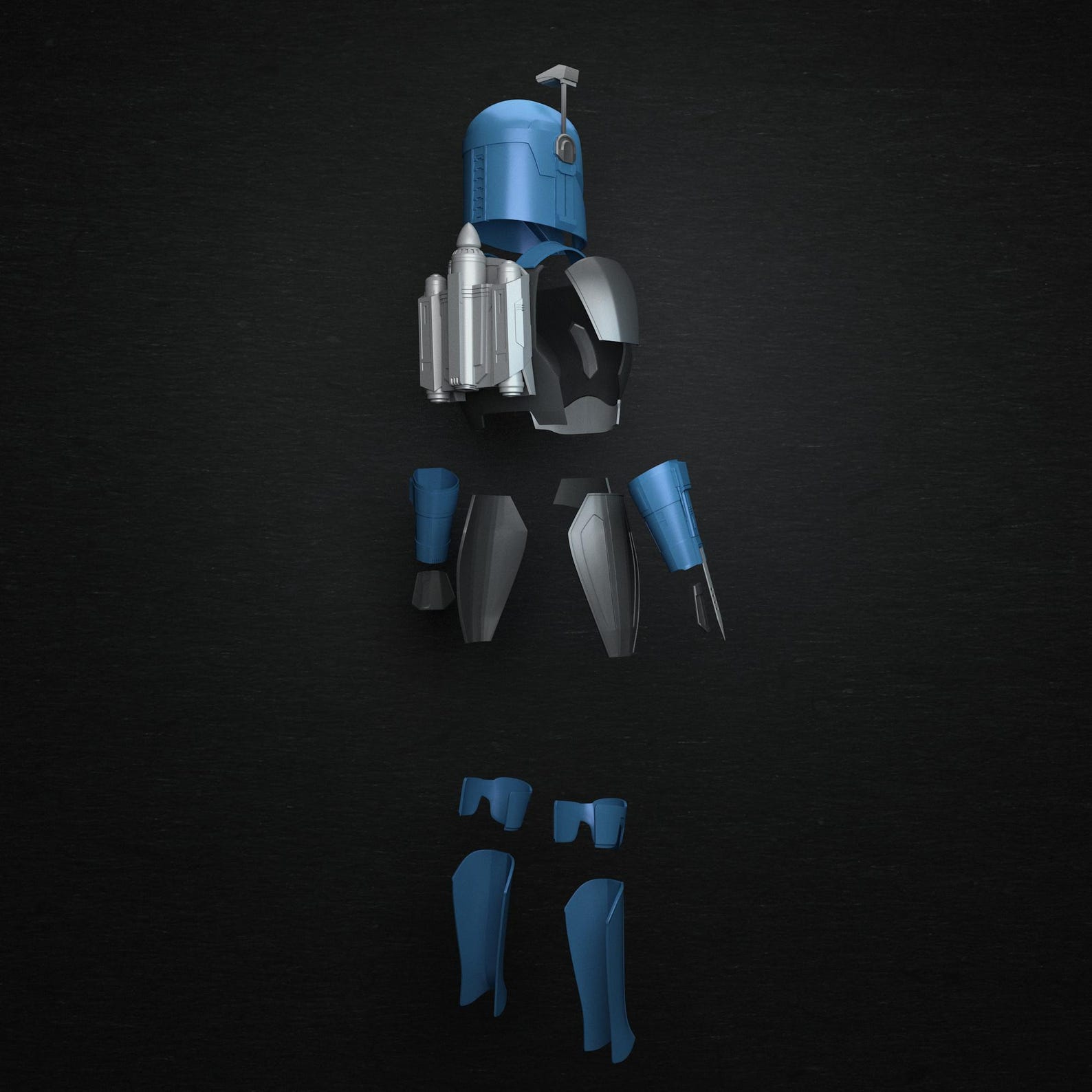 Bo-katan Full Wearable Armor and Helmet for 3D Print, Star War Bo-katan ...