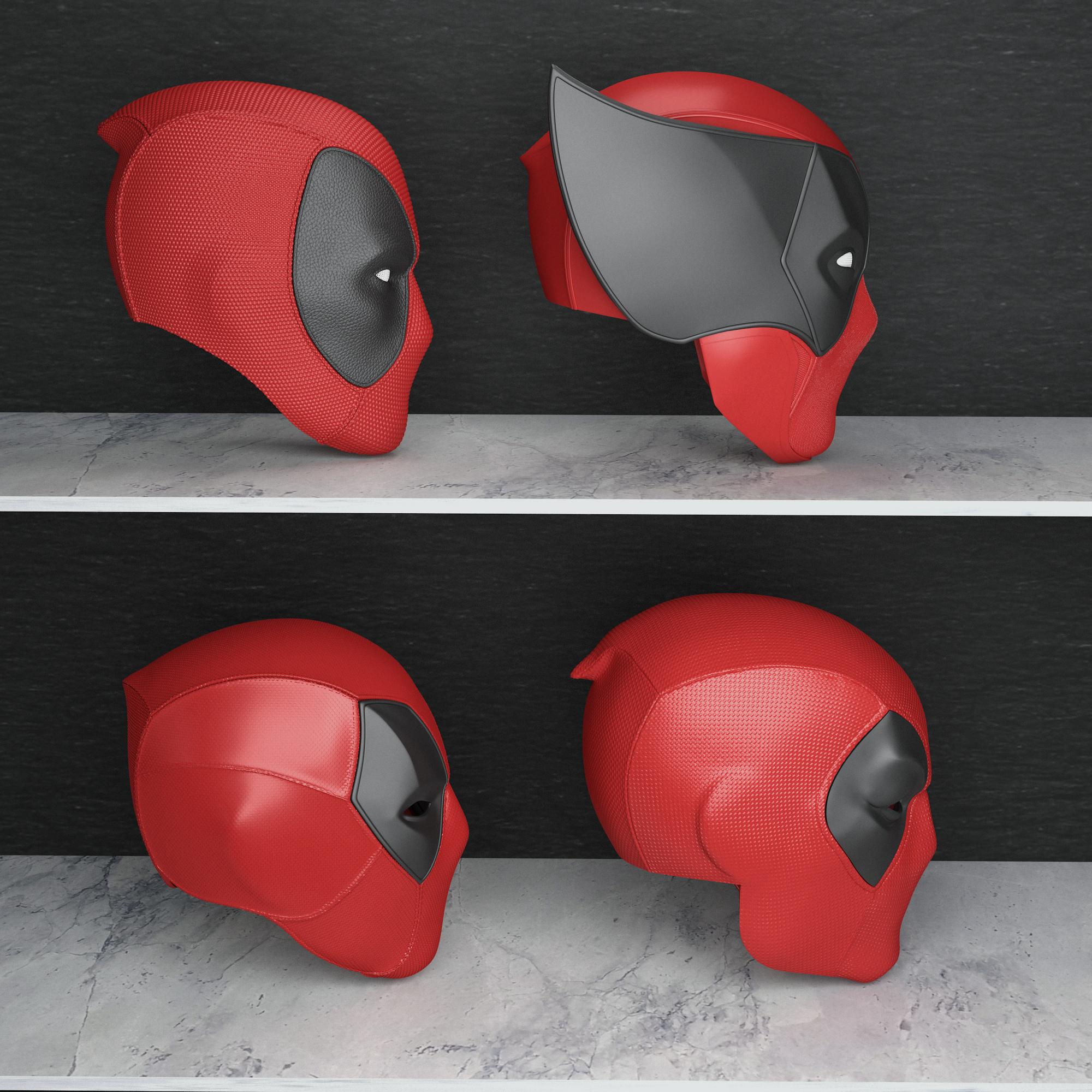 Set of Deadpool Masks for 3D Print, Deadpool Helmet 3D STL Model Print ...