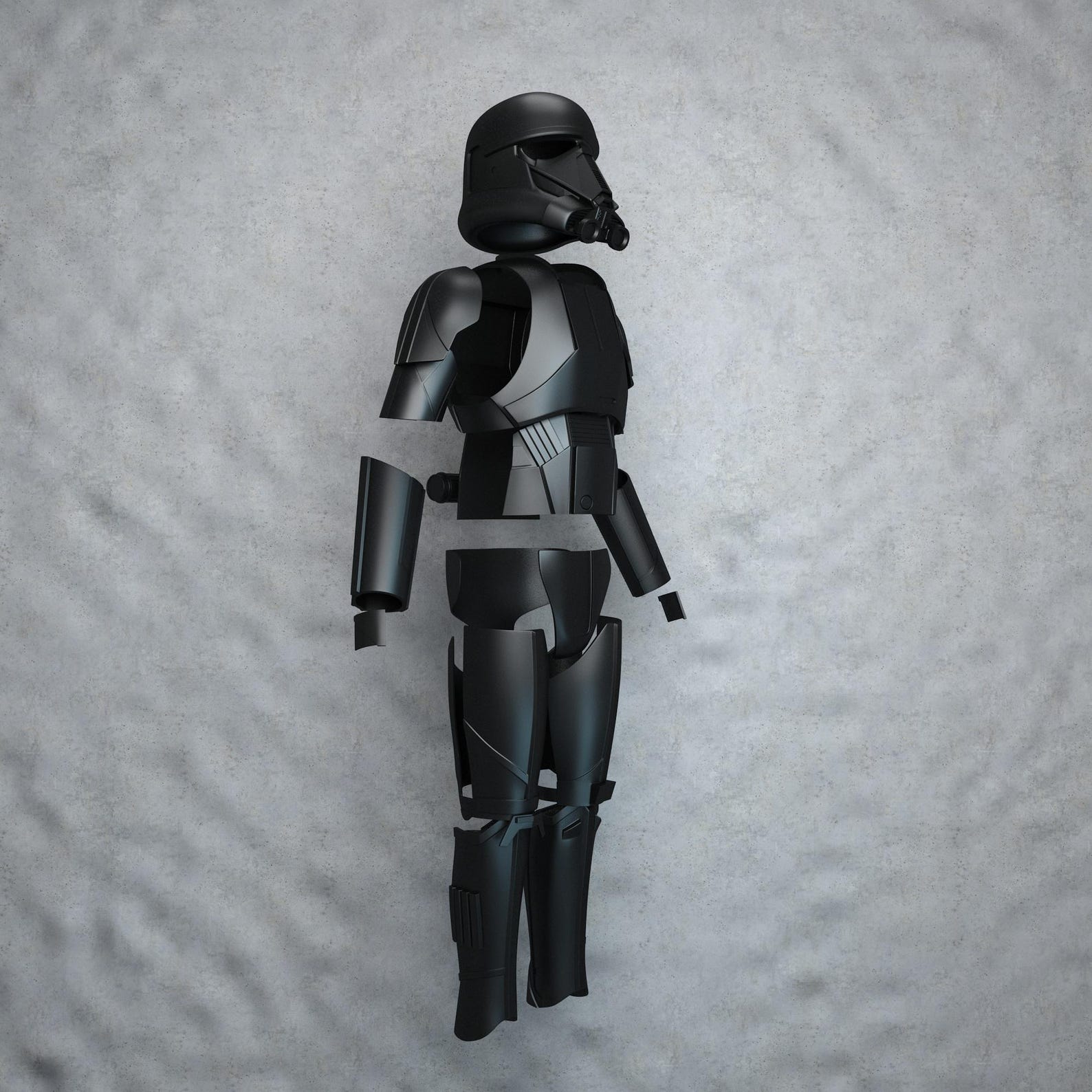 Black Death Trooper Full Wearable Armor and Helmet for 3D Print, Star ...