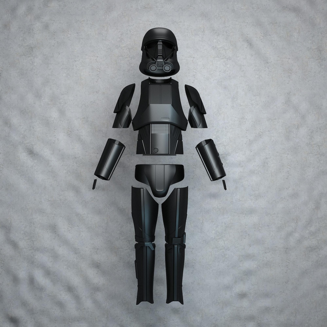 Black Death Trooper Full Wearable Armor and Helmet for 3D Print, Star ...
