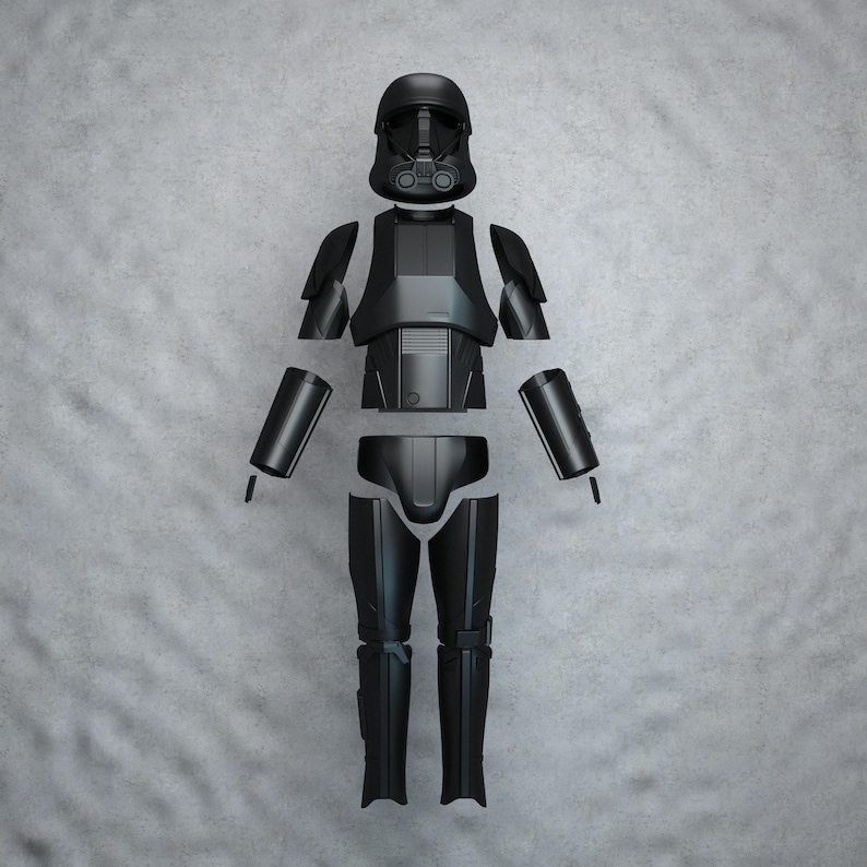Black Death Trooper Full Wearable Armor and Helmet for 3D Print, Star ...