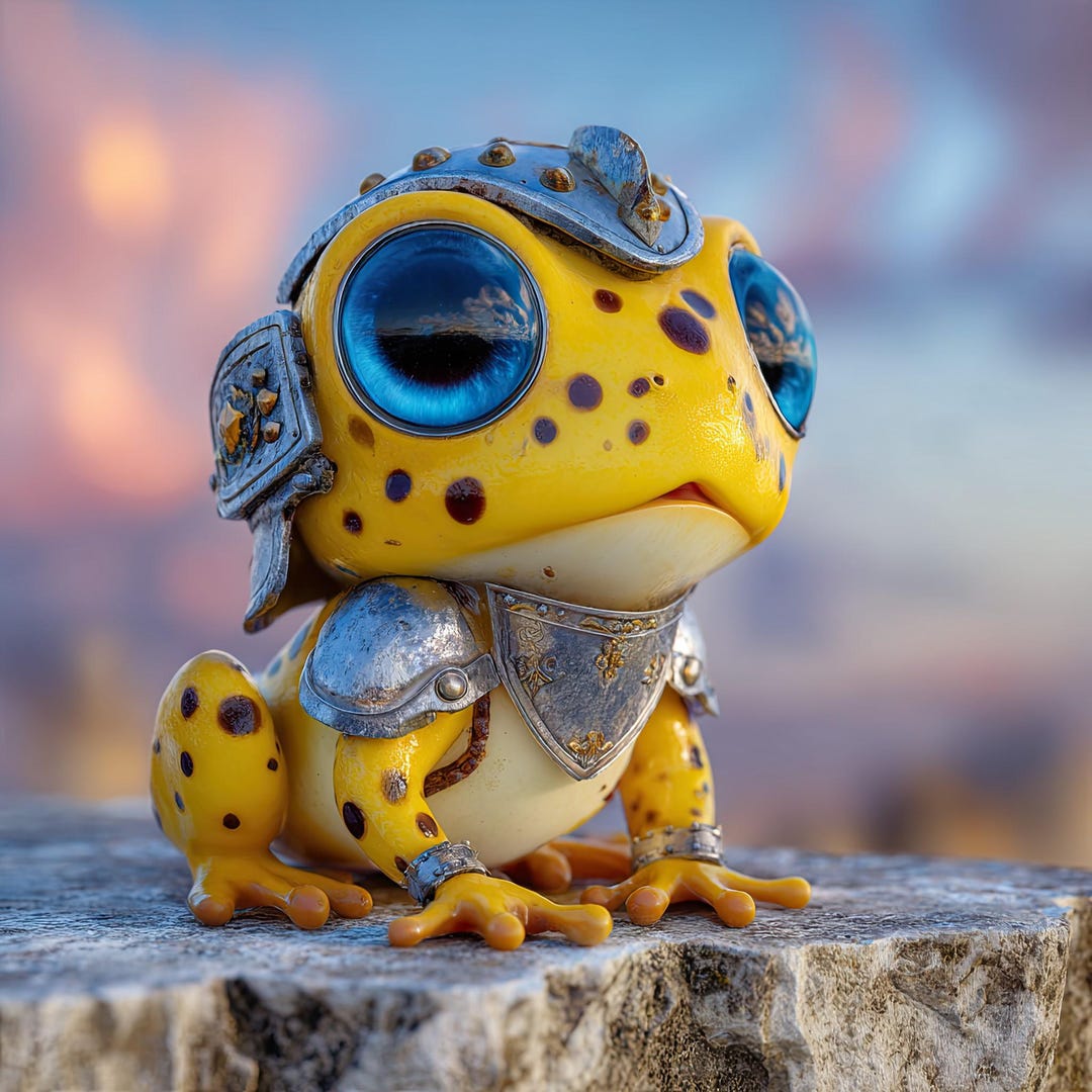 Cute Frog Knight Figure for 3D Print, Cute Frog STL Printing Model - Etsy