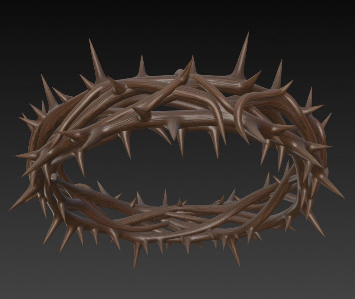 The Crown of Thorns for 3D Print, Decorative Crown STL Printing Model ...