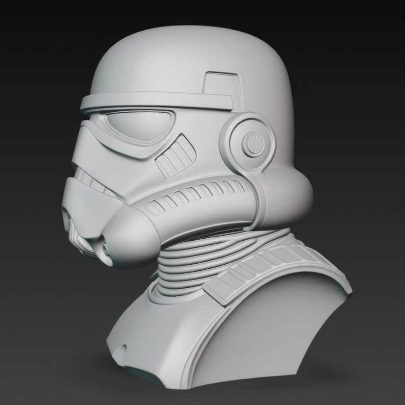 Stormtrooper Bust STL for 3D Print, Star War Statue STL Printing Model ...