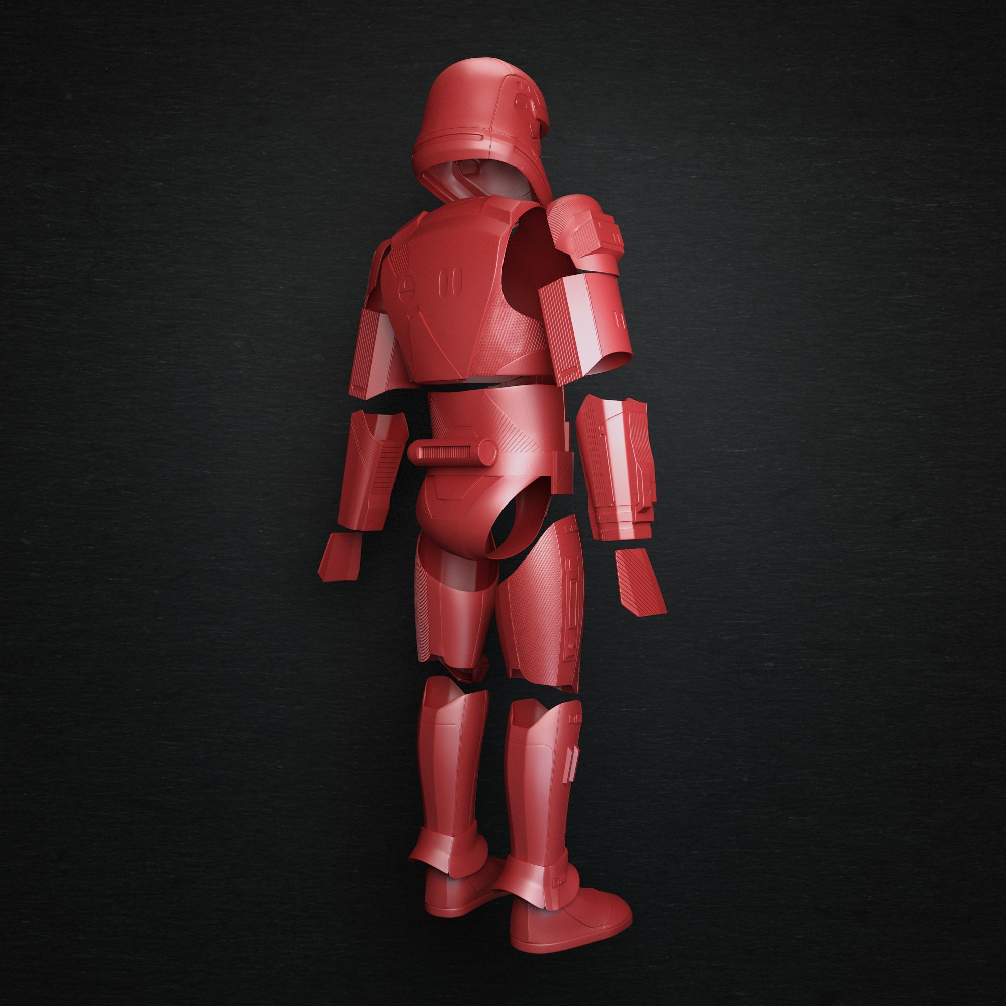 Red Sith Trooper Full Wearable Armor and Helmet for 3D Print, Star War ...