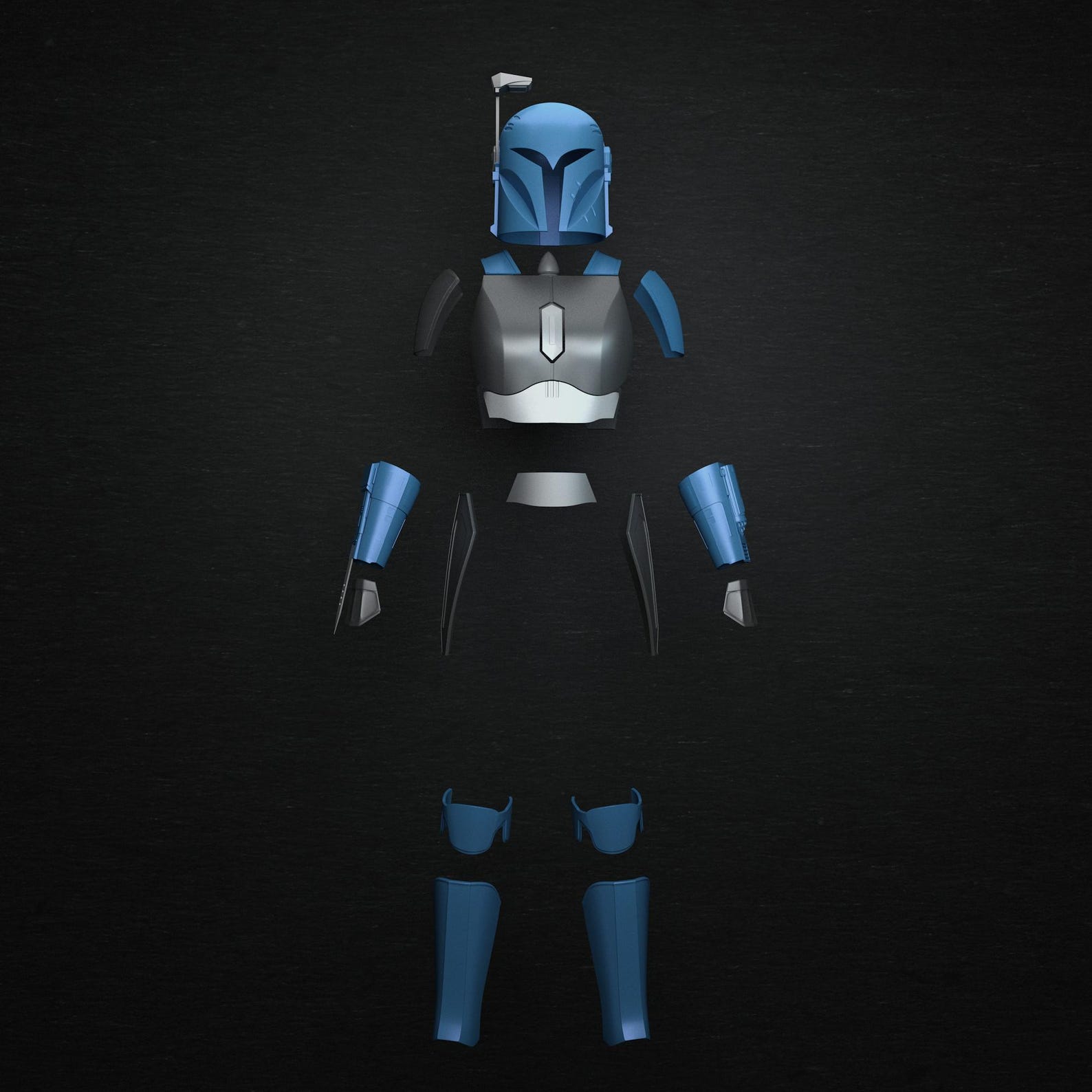 Bo-katan Full Wearable Armor and Helmet for 3D Print, Star War Bo-katan ...