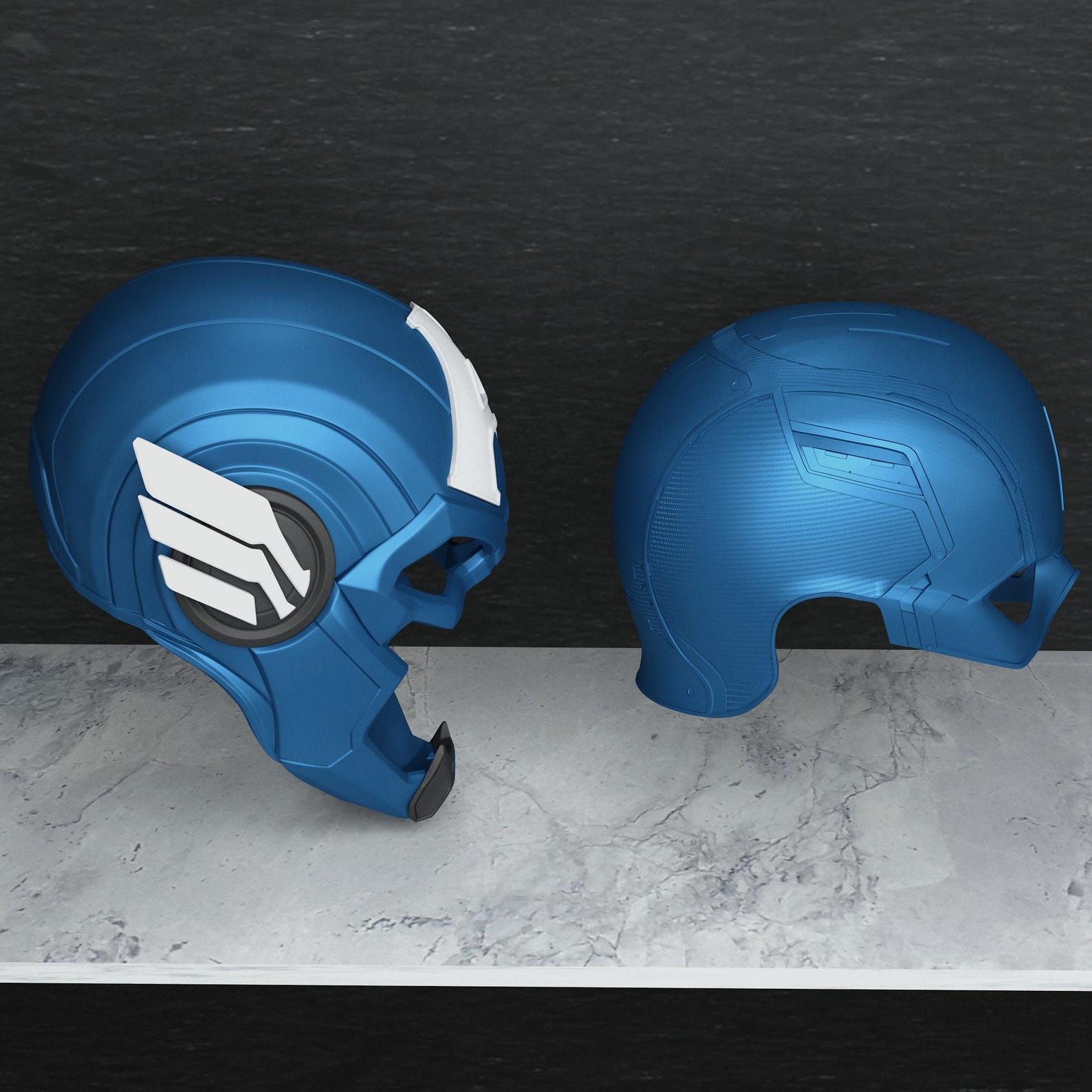 Set of Patriotic Hero Helmets for 3D Print, Superhero 3D STL Model ...
