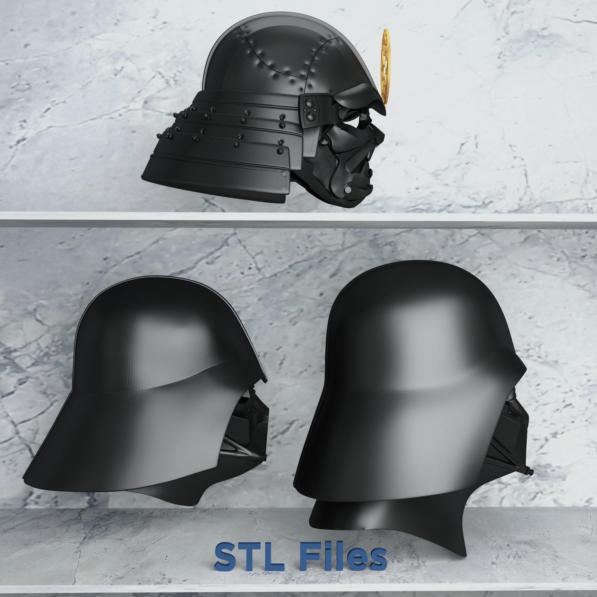 Set of Vader Helmets for 3D Print, Vader Helmet 3D STL Model Print, STL ...
