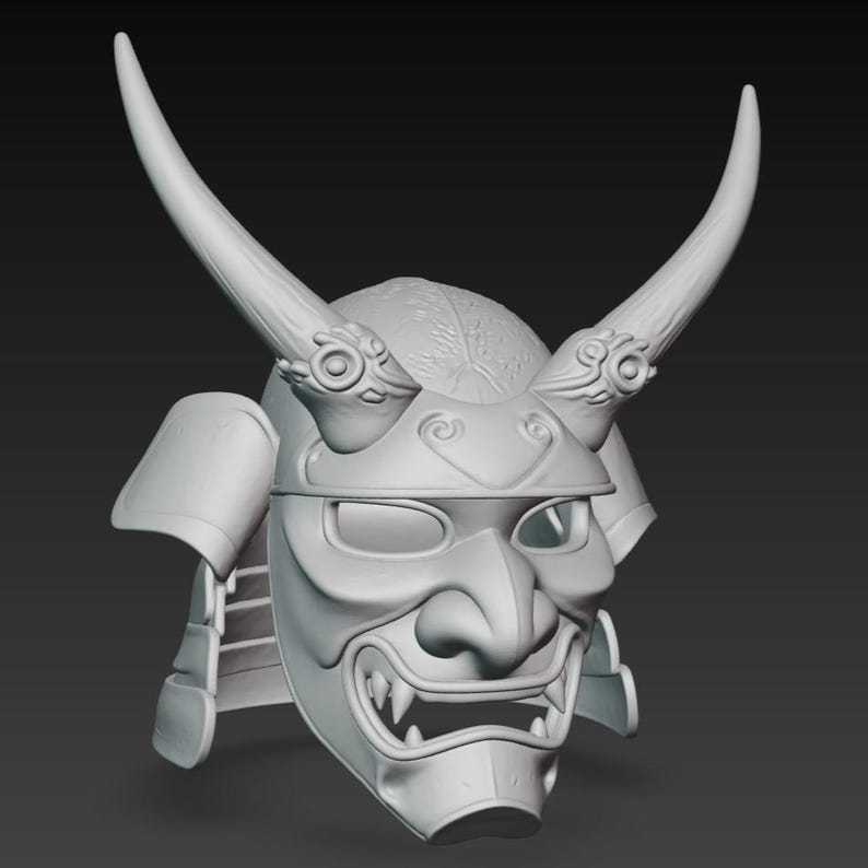 Decorative Samurai Helmet for 3D Print, Decorative Helmet STL Printing ...